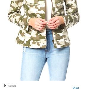 Kensie | Jackets & Coats | Kensie Green Faded Camo Utility Jacket ...